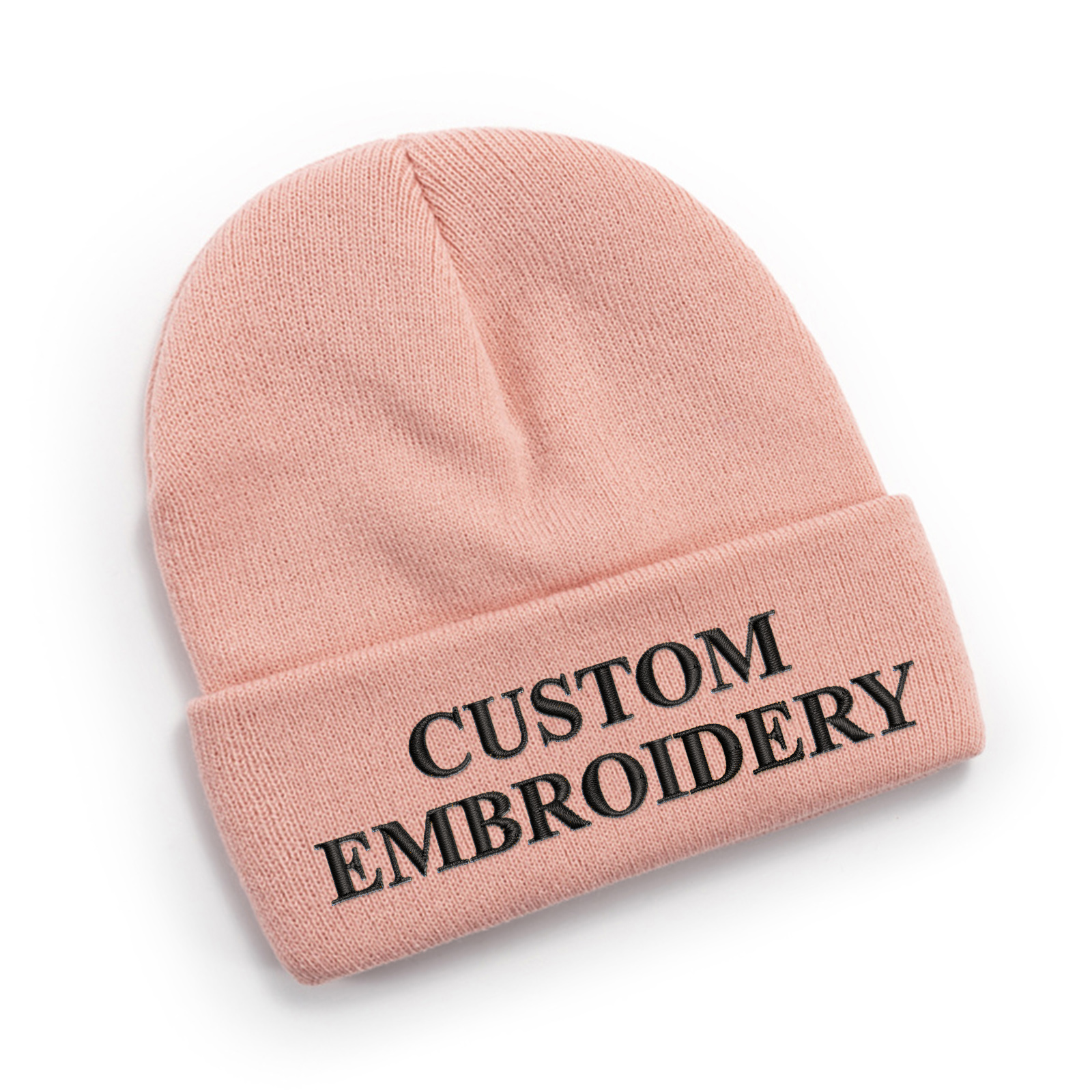 TOPTIE Custom Embroidery Cuffed Beanie Knit Hat Cold Weather Knitted ...