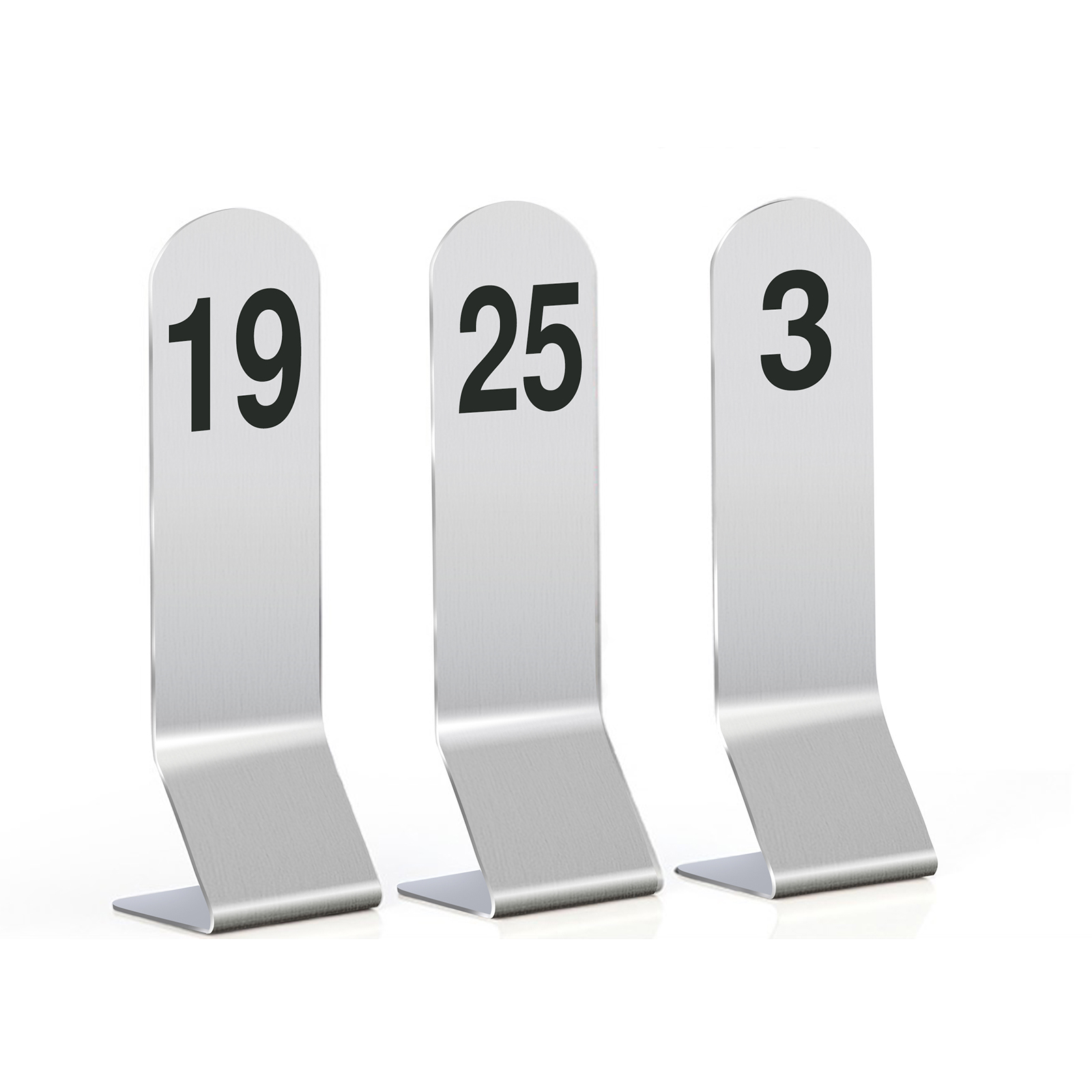 Aspire Set of 10 Stainless Steel Table Numbers, Tall Tabletop Number 1 ...
