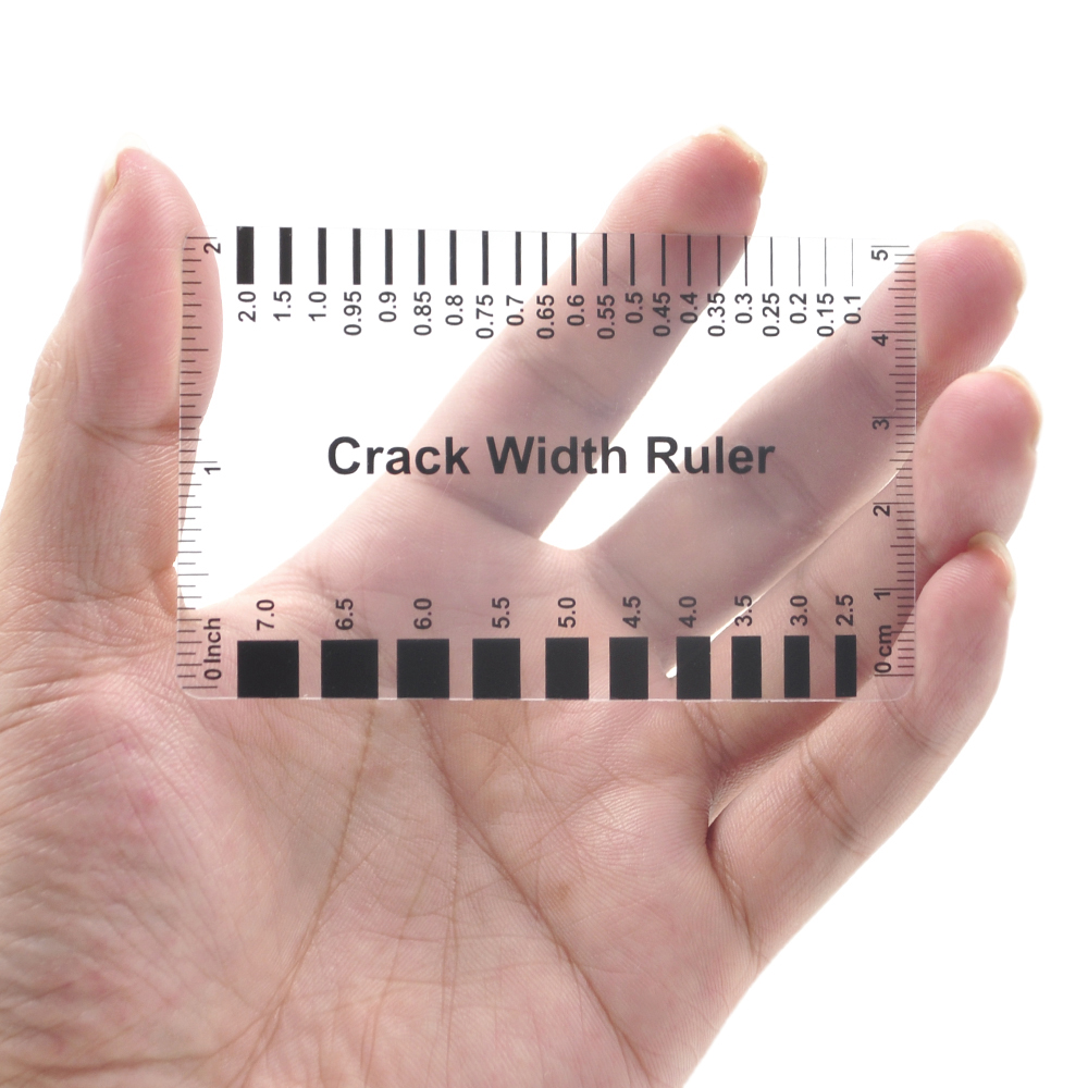 Muka Blank Plastic Crack Comparator, Concrete Crack Width Ruler ...