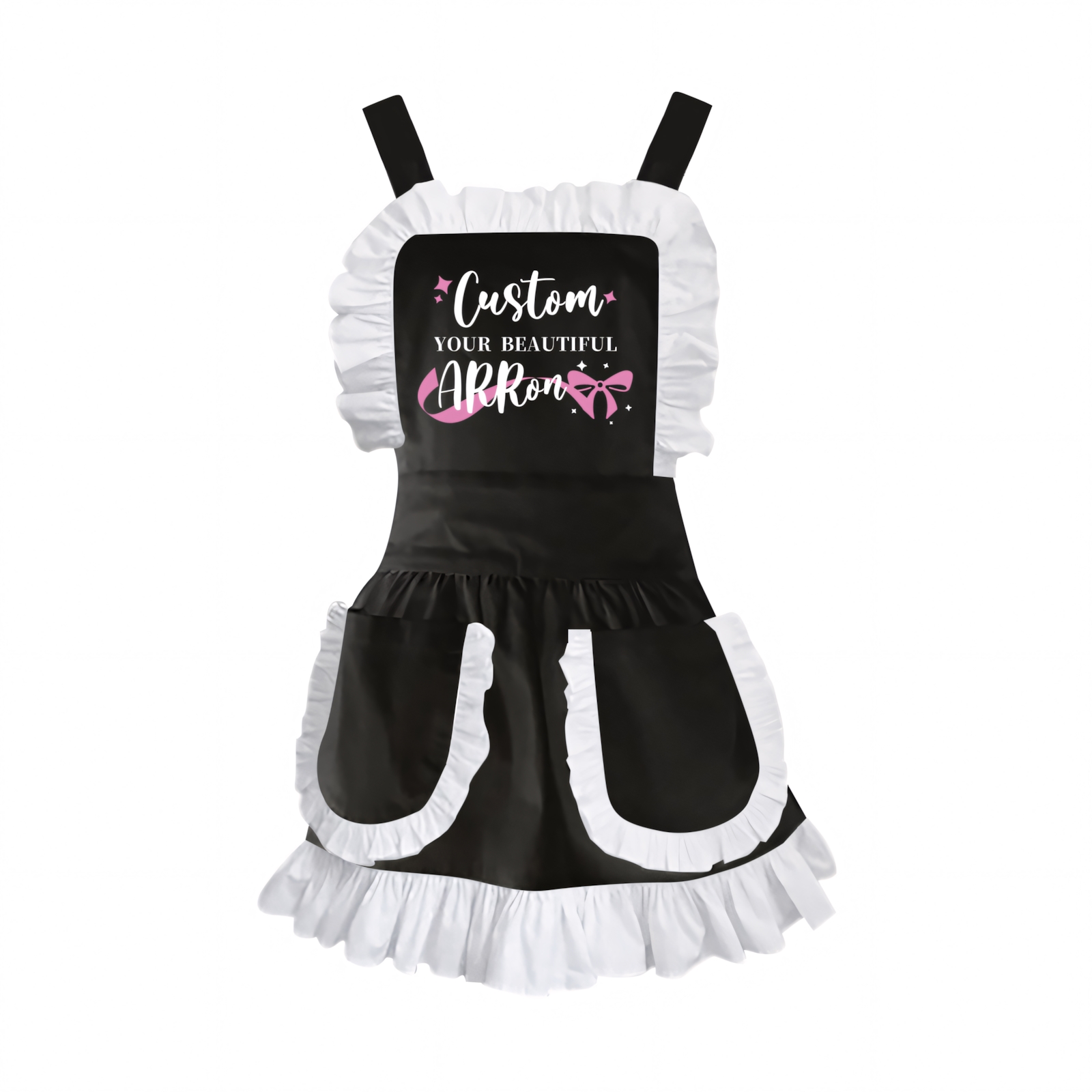 TOPTIE Custom Maid Apron for Women Fancy Ruffles Ladies Apron with ...