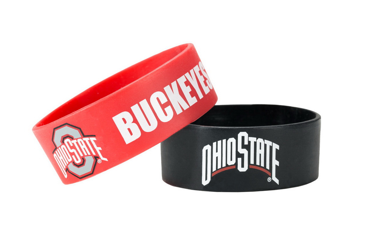 Ohio State Buckeyes Bracelets 2 Pack Wide Wholesale - Opentip