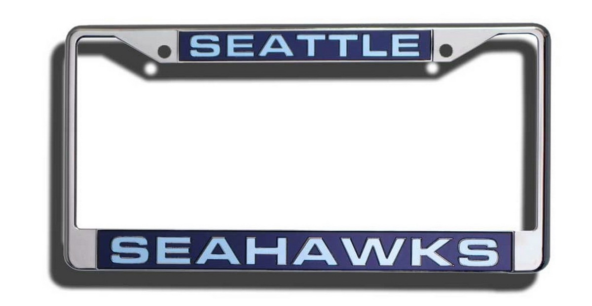 Seattle Seahawks License Plate Frame Laser Cut Chrome Wholesale - Opentip