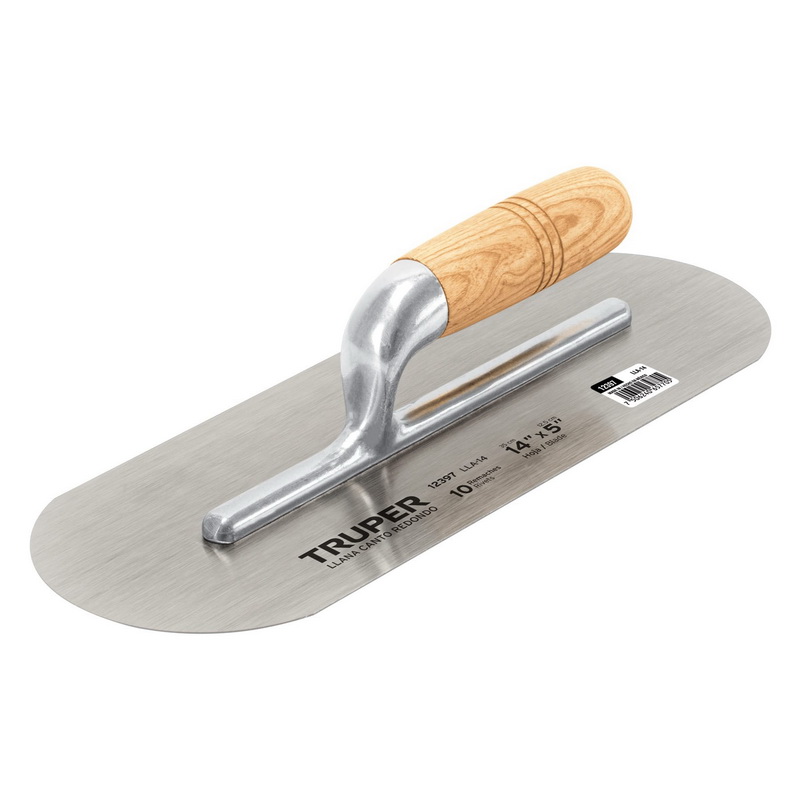 Truper 12397 14" x 5" round edge trowel with wooden handle Wholesale ...