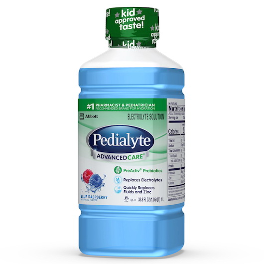 Pedialyte Advanced Care Blue Raspberry Flavored Electrolyte Solution ...
