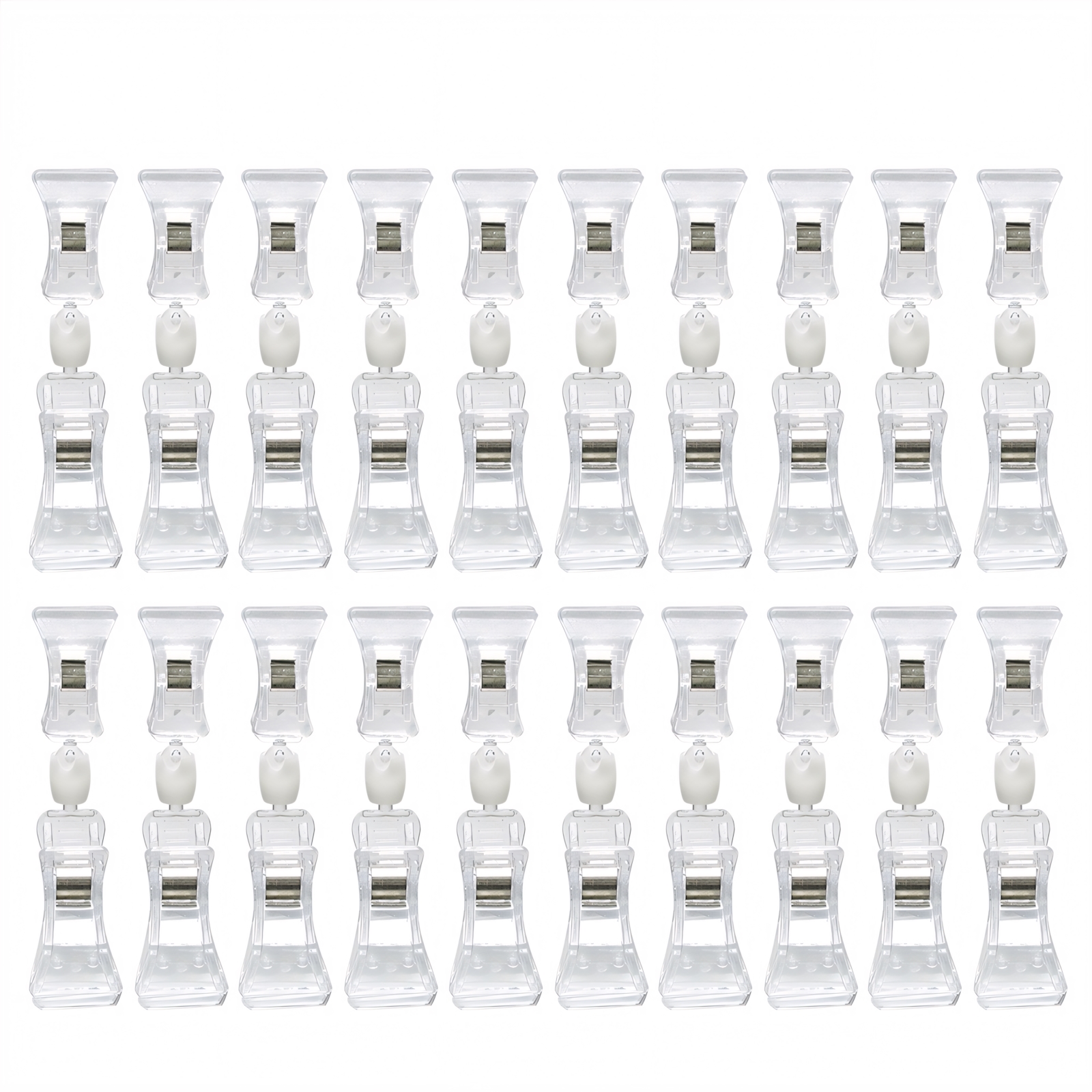Muka 20 Pack Plastic Rotatable Sign Clip Double Head Pop Clip Rotatable ...