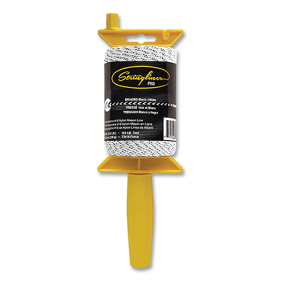 Stringliner 25490 Pro Mason'S Line Reel, 500 Ft Braided #18 Nylon With ...