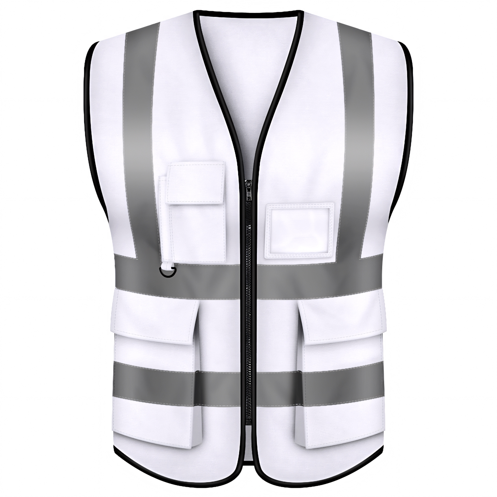 TOPTIE White Safety Vest, Incident Command Vest with 5 Pockets and High ...