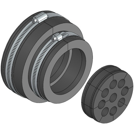 Sabre C20100025 4" Boot Assembly Kit with 9 Holes for 1/2" Cable ...