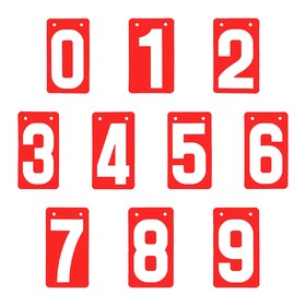 GOGO Number Score Cards, Set of 0-9, 3-1/8" x 5-1/2" Thick PVC Cards ...