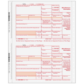 Custom Super Forms CMIS054 - Form 1099-MISC Miscellaneous Information 4 ...