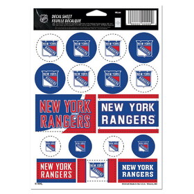 Wincraft New York Rangers Decal Sheet 5x7 Vinyl Wholesale - Opentip
