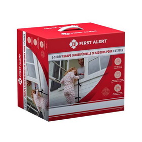 First Alert 1047154 24 ft. H Fire Escape Ladder 375 lb. capacity ...