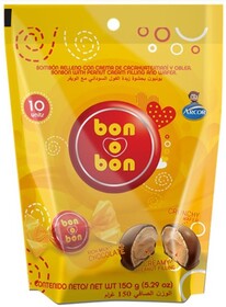 Bon O Bon BONOBON1 Milk Chocolate W/ Creamy Peanut Filling Doypack 24/ ...